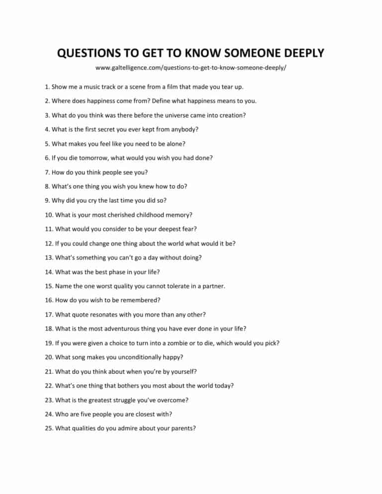 37 Best Questions To Get To Know Someone Deeply