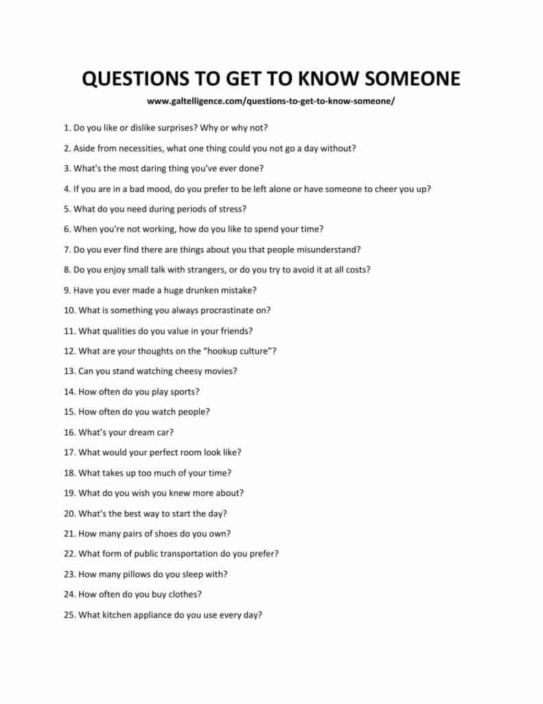 60 Best Questions To Get To Know Someone Better