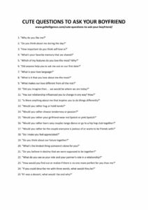 23 Cute Questions to Ask Your Boyfriend - Get to Know Him Better