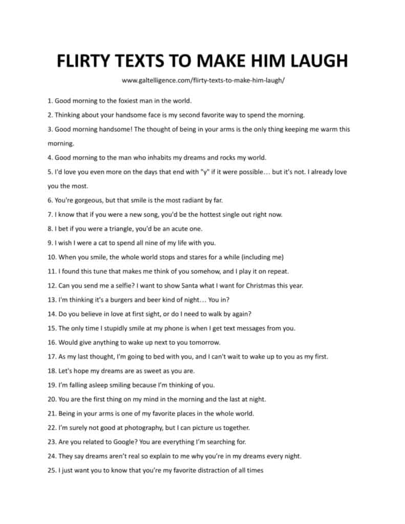 18 Flirty Texts To Make Him Laugh: How To Spark Intimacy Easily
