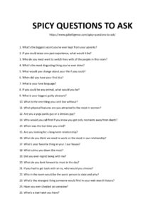 25 Ultimate Spicy Questions To Ask - Make Your Conversation More Exciting