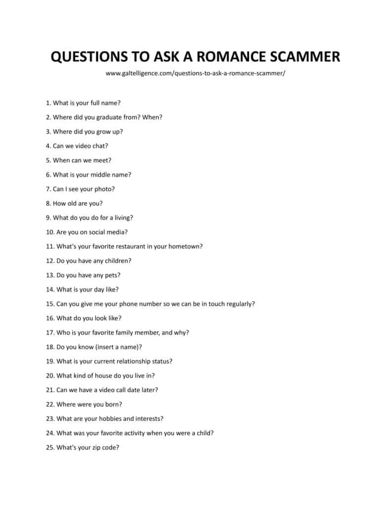 Questions To Ask A Romance Scammer: 40 Ways To Make Them Uncover Lies!